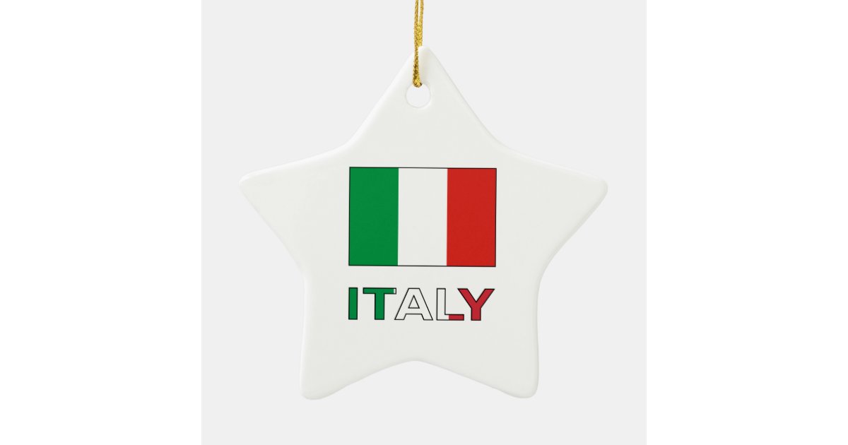 Adorno De Cerámica Bandera italiana | Zazzle.es