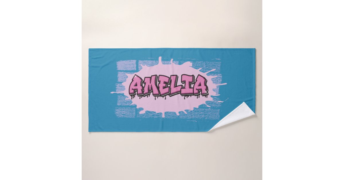 AMELIA Tu nombre Chicas Graffiti Rosa Hip Hop | Zazzle.es