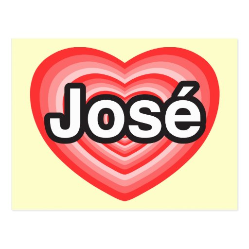 Amo José. Te amo José. Corazón Postal | Zazzle