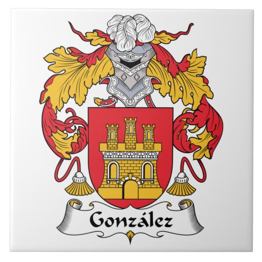 Azulejo De Cerámica Escudo de la familia de Gonzalez | Zazzle.es