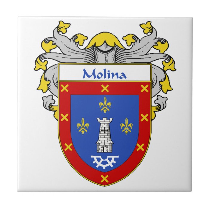 Azulejo Escudo de armas de Molina/escudo de la familia | Zazzle.es