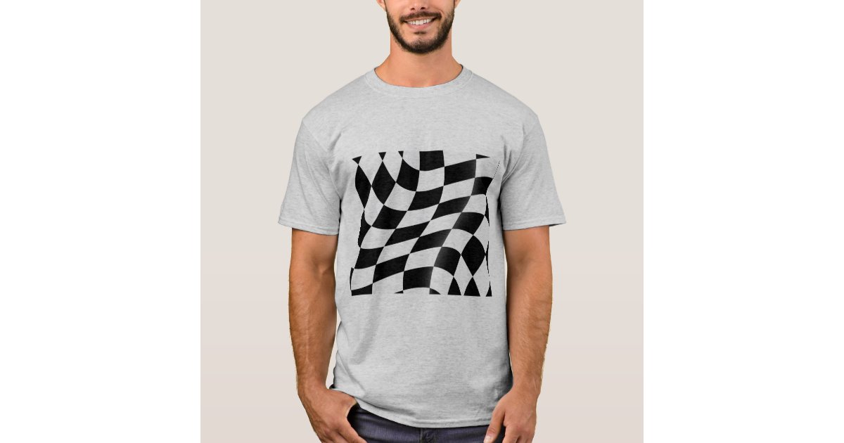 Bandera De Color Negro Y Blanco Mens Camiseta | Zazzle.es
