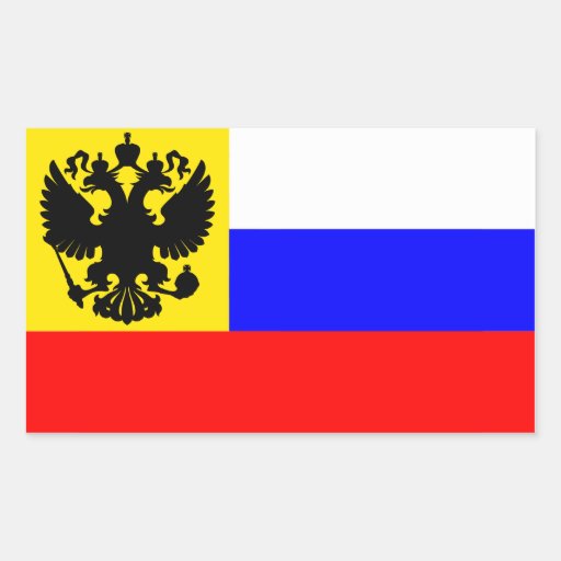 Bandera del imperio ruso (1914-1917) pegatina rectangular | Zazzle