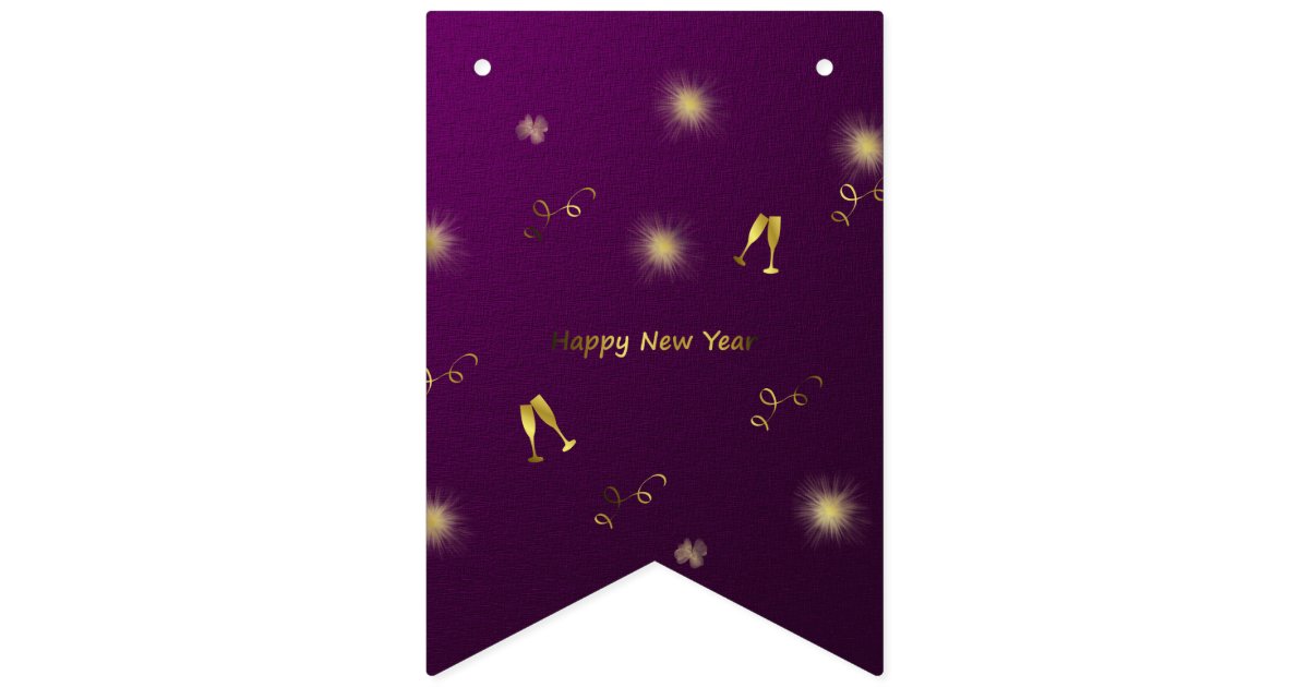Banderines año nuevo feliz | Zazzle.es