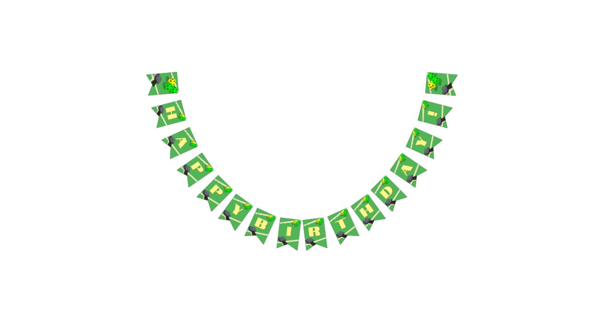 Banderines Fiesta de cumpleaños con temas de pelota para depo | Zazzle.es