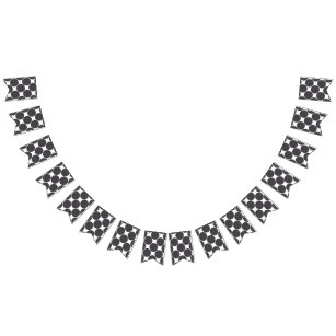 Banderines Blanco Y Negro | Zazzle.es