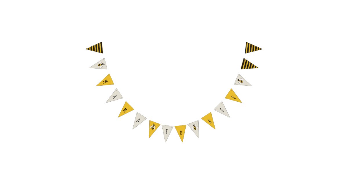 Banderines Rótulo de banner de Bee Bunting Rústico Ilustrado | Zazzle.es