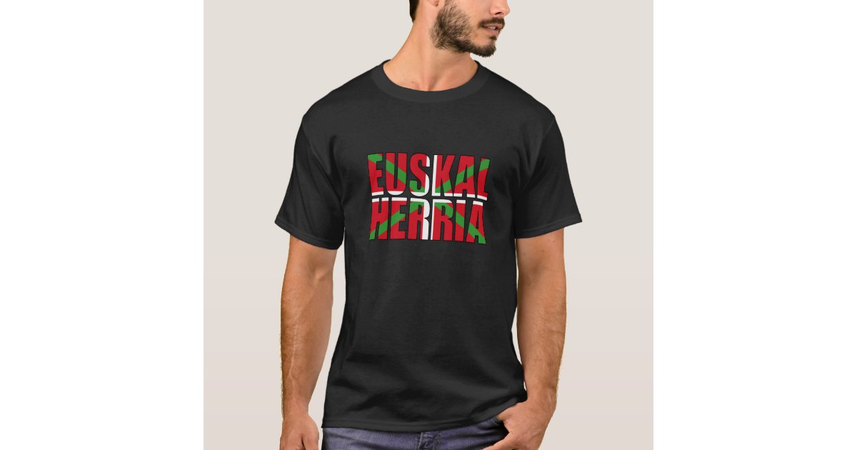 Camiseta Euskal Herria forma la bandera vasca: Ikurriña, | Zazzle.es