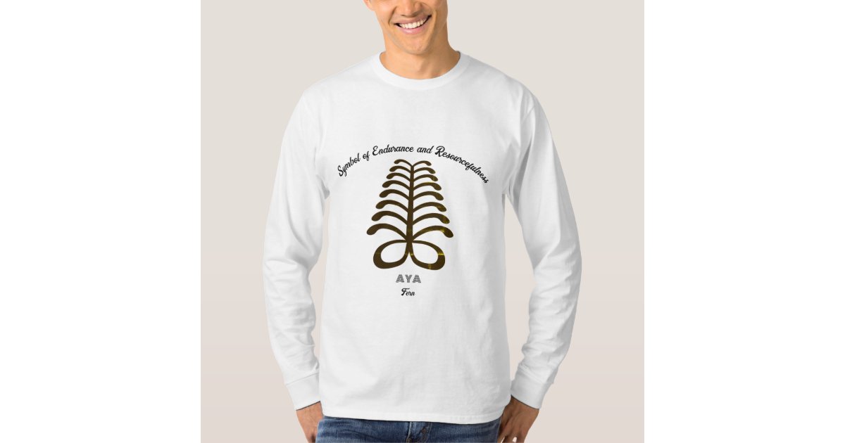 Camiseta Símbolo Aya Fern Adinkra de diseño de recursos | Zazzle.es