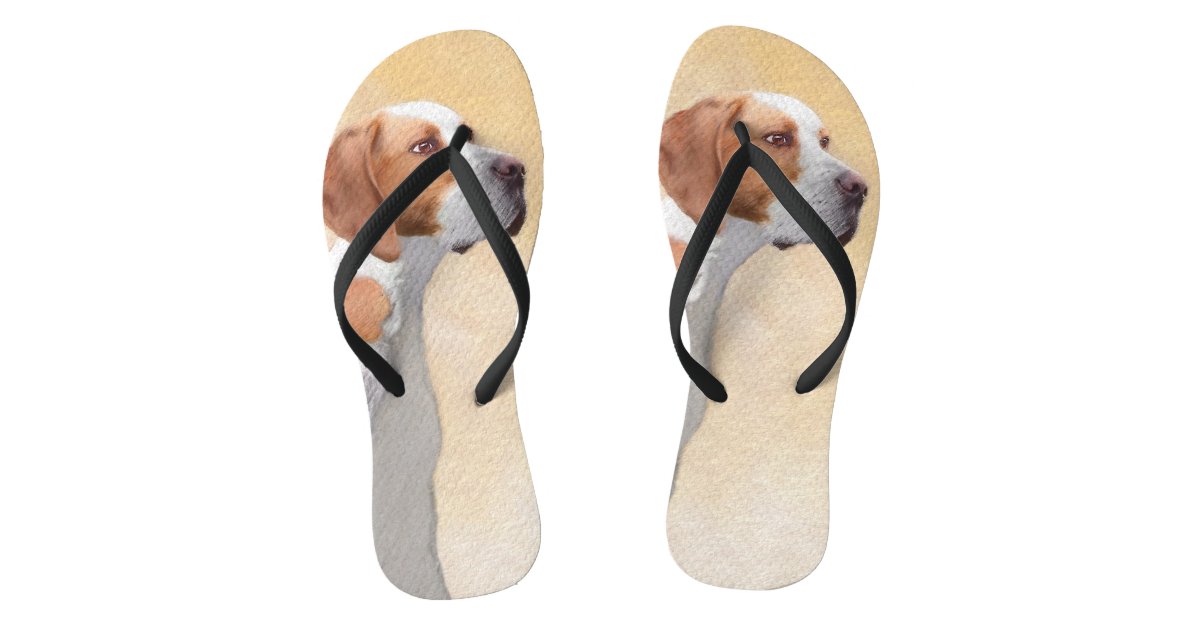 Chanclas Pintura de puntero - Arte de perro original lindo | Zazzle.es