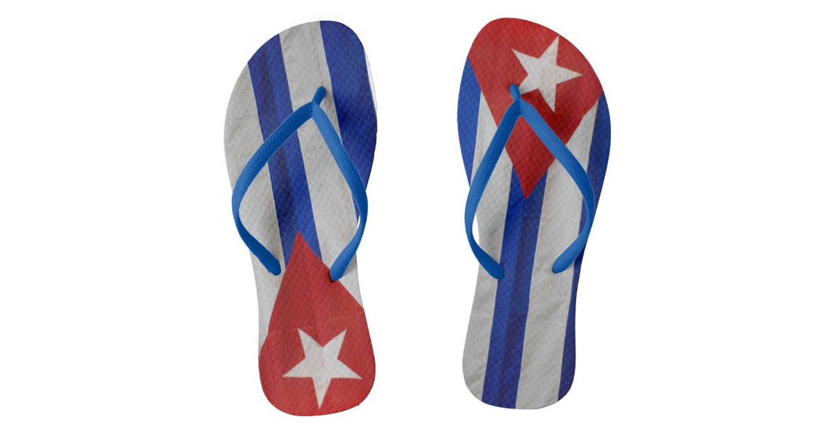 Chanclas Recuerdo del cubano de la bandera de Cuba | Zazzle.es