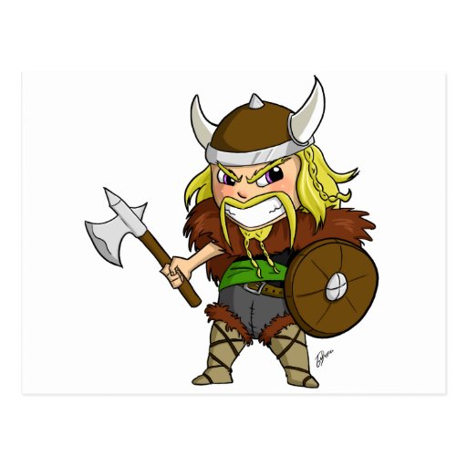 Chibi Viking Postal | Zazzle