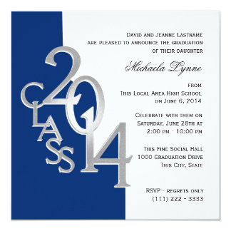 Invitaciones Azul Y Plata | Zazzle.es