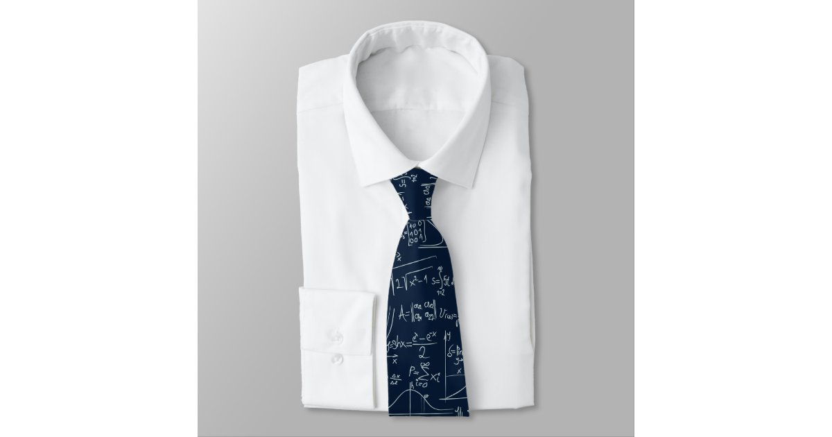 Corbata Diagrama matemático y modelo de fórmulas azul oscu | Zazzle.es