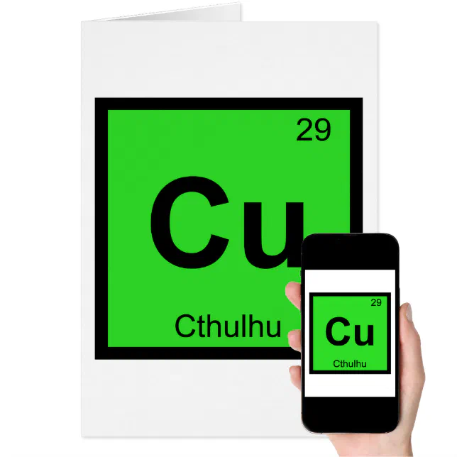 Cu - Símbolo de tabla periódica de química de Cthu | Zazzle.es