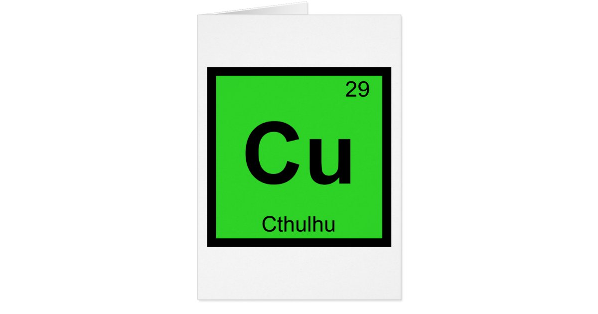 Cu - Símbolo de tabla periódica de química de Cthu | Zazzle.es