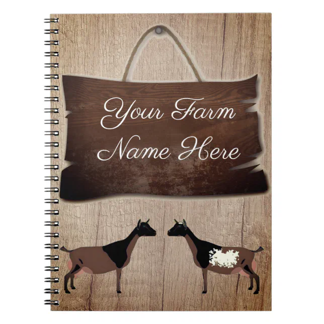 Cuaderno Rótulo Rústico Personalizado De Granja De Madera | Zazzle.es