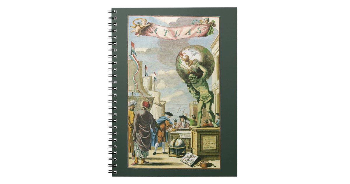 Cuaderno Vintage barroco era Atlas portada del mundo | Zazzle.es