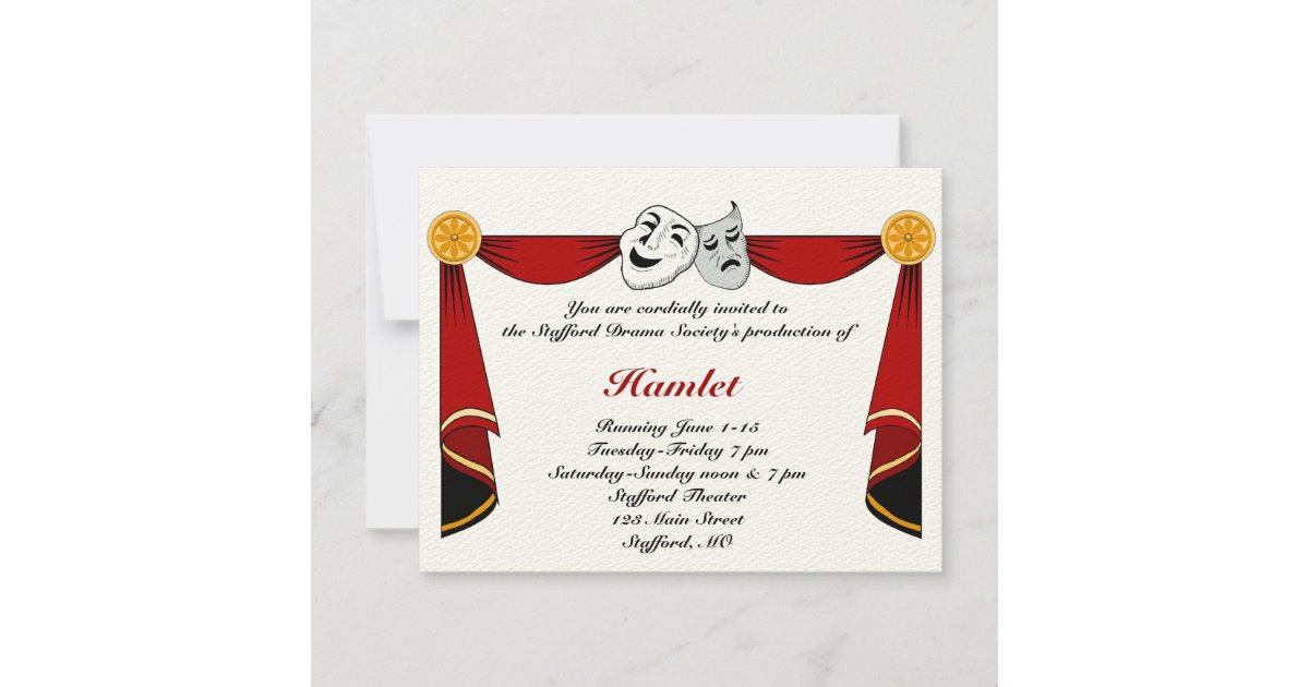 Drama e invitación al teatro | Zazzle.es