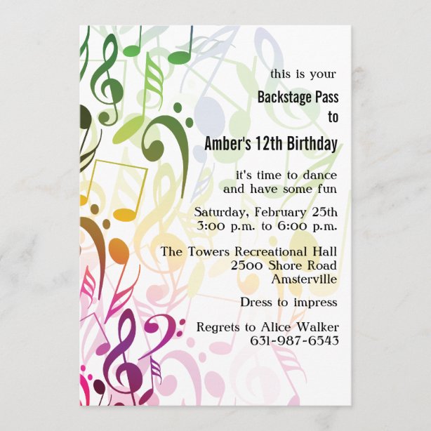 Invitaciones Musicales | Zazzle.es