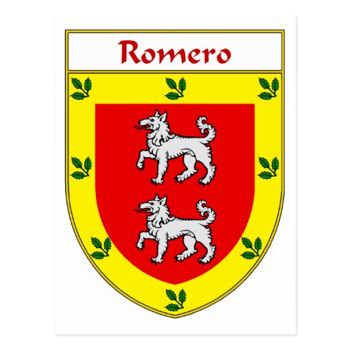 Escudo de armas de Romero/escudo de la familia Postal | Zazzle