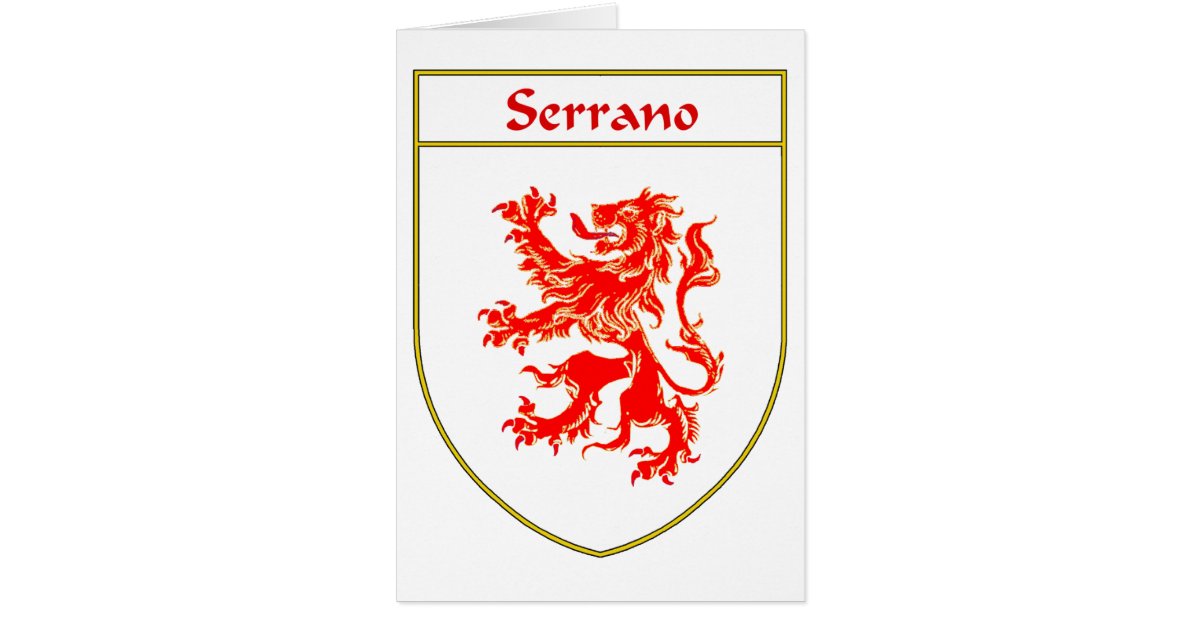 Escudo de armas de Serrano/escudo de la familia | Zazzle.es