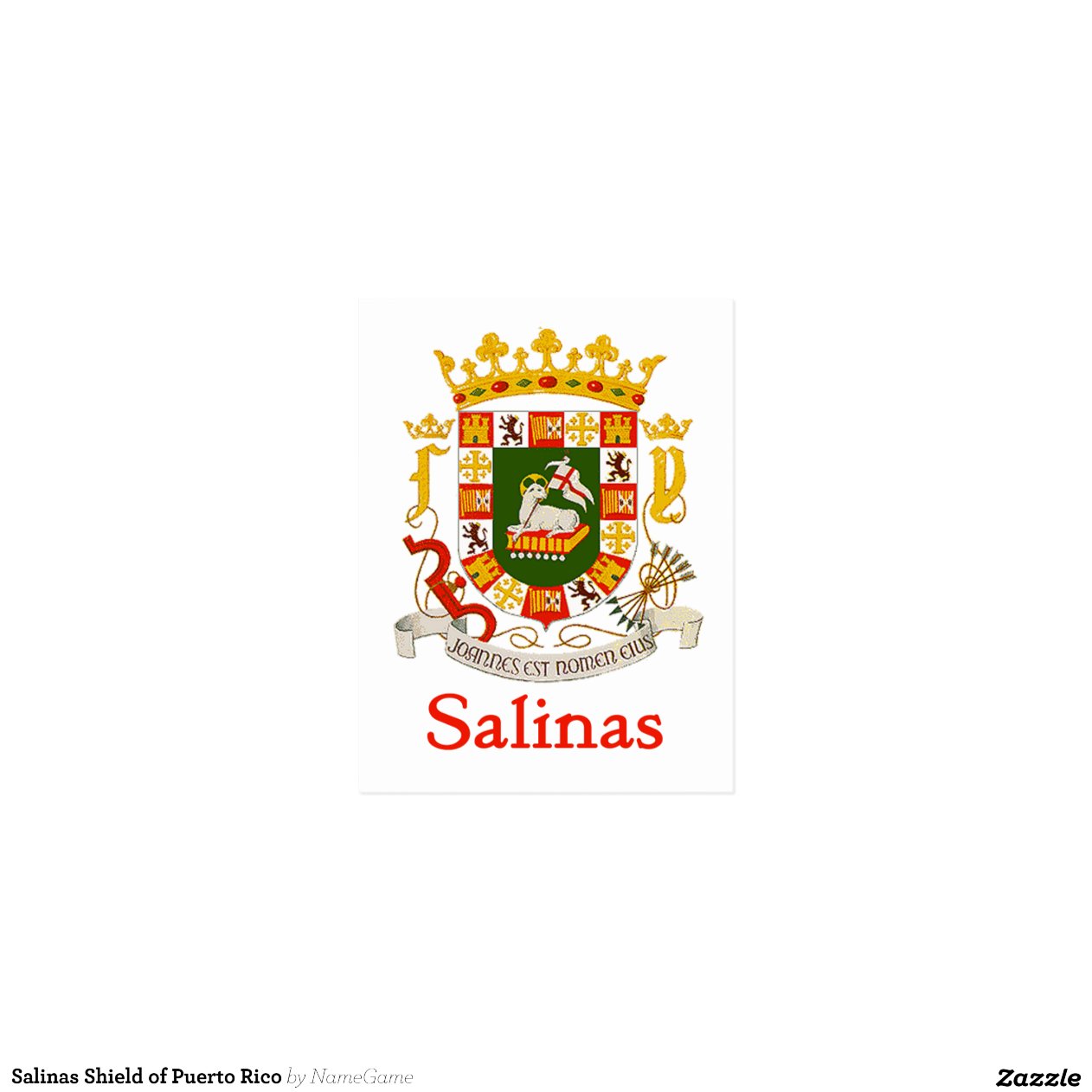 Escudo de las salinas de Puerto Rico Postal | Zazzle