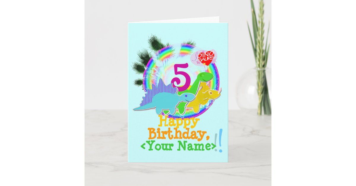 Feliz cumpleaños 5 años, su tarjeta conocida de | Zazzle.es
