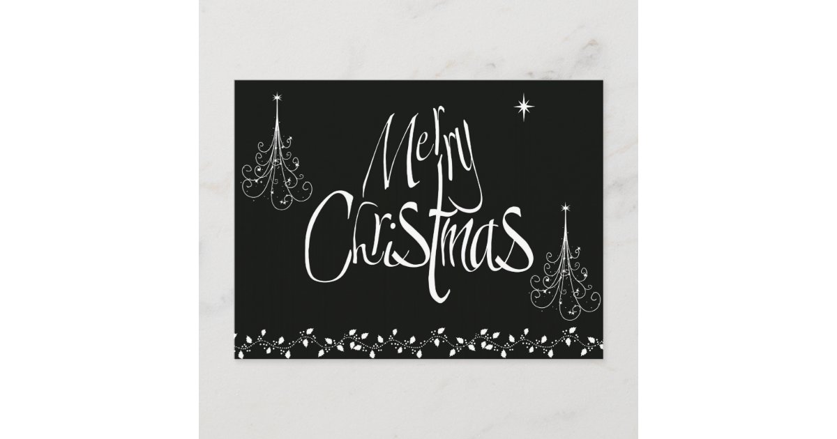 Feliz Navidad en blanco y negro | Zazzle.es