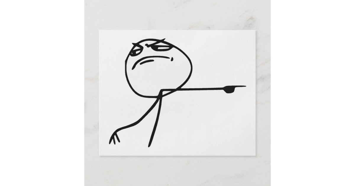 Flyer GTFO Salir De Guy Rage Face Meme De Comic | Zazzle.es