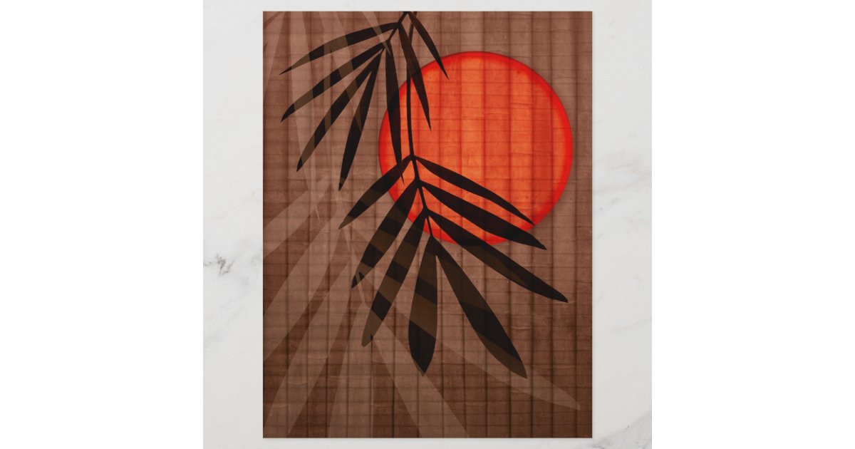 Flyer Plantilla personalizada tropical de bambú y luna r | Zazzle.es