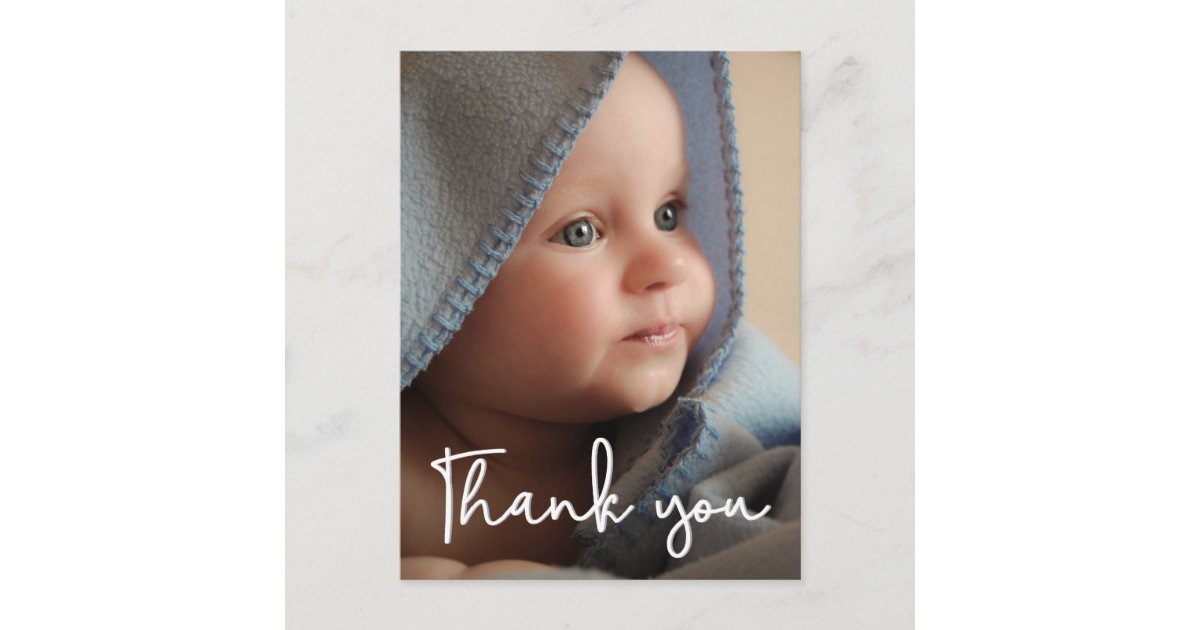 Foto del bebé GRACIAS por tu anuncio de nacimiento | Zazzle.es