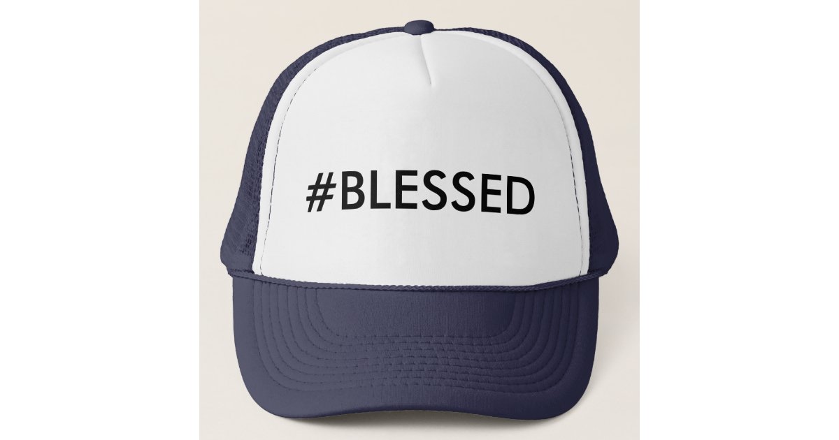 Gorra del camionero del #BLESSED de Hashtag | Zazzle.es