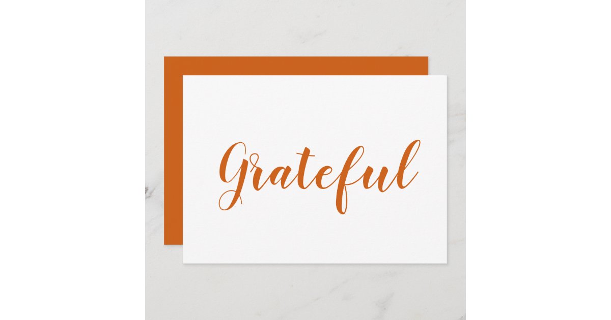 Guión naranja agradecido lindo tarjeta de agradeci | Zazzle.es