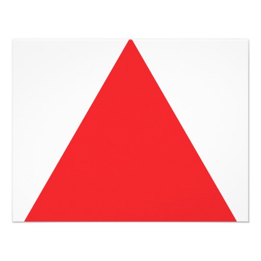 icono rojo del triángulo invitación 10,8 x 13,9 cm | Zazzle