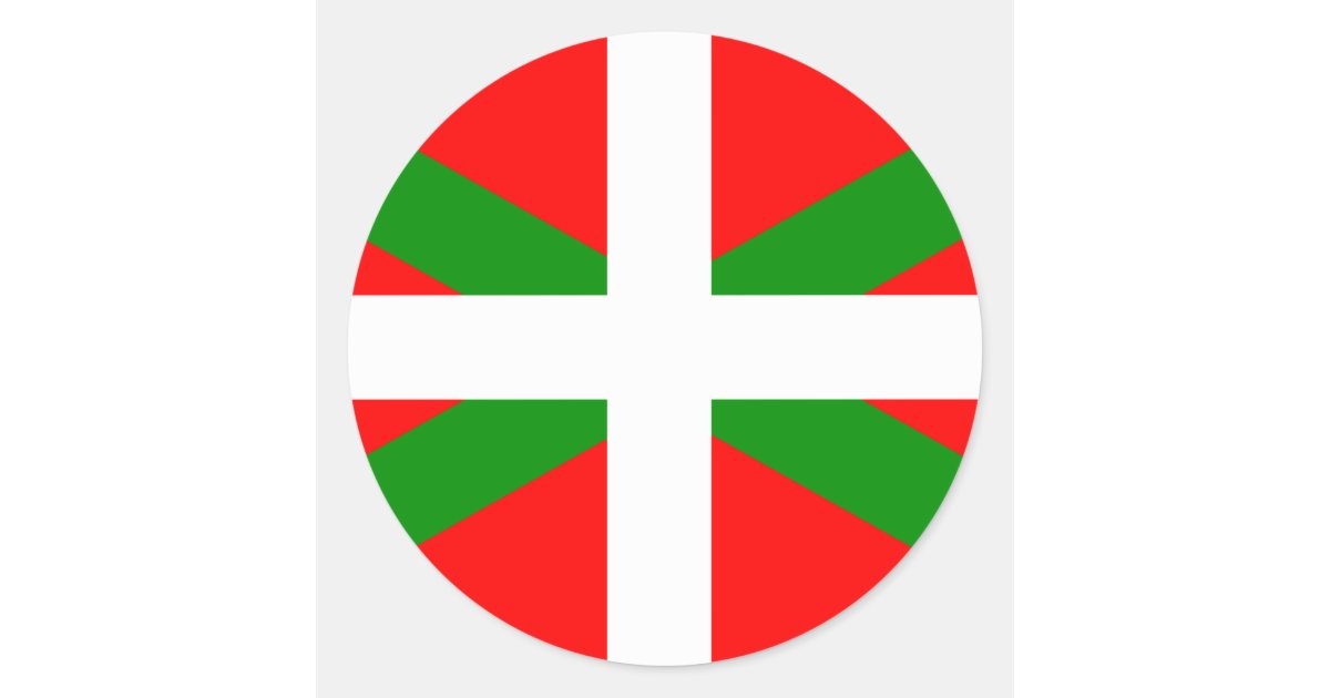 Ikurrina Pegatina de Bandera Vasca | Zazzle.es