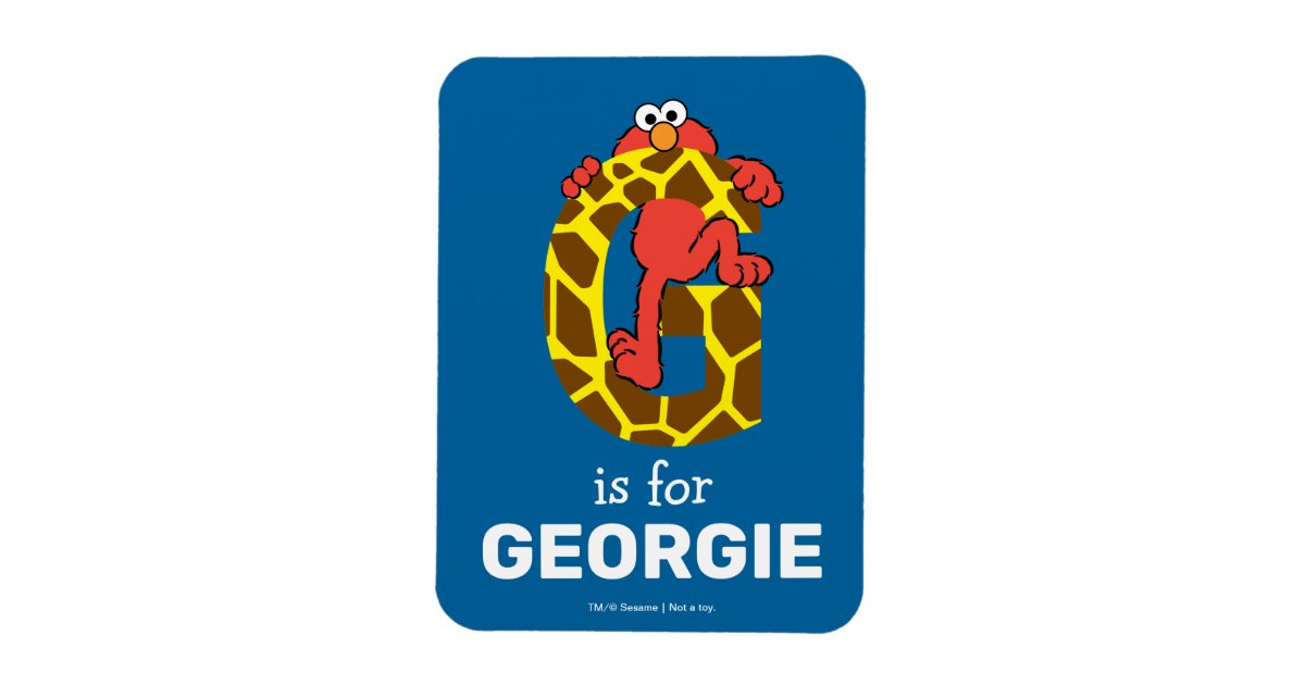 Imán Elmo Alphabet | G Giraffe | Zazzle.es
