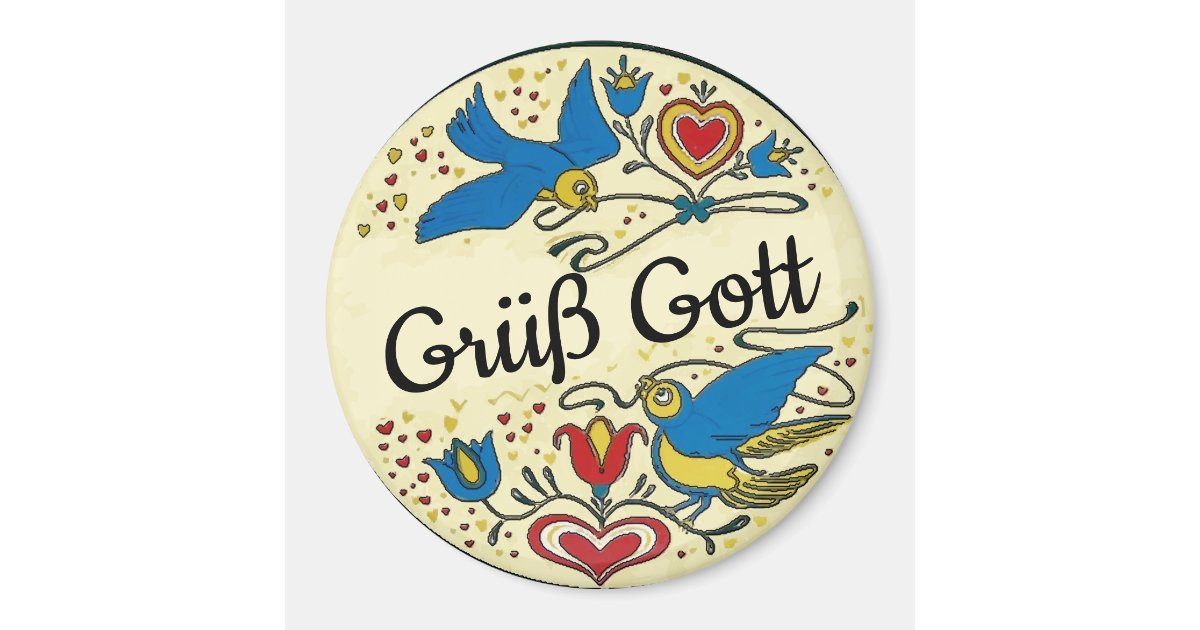 Imán Pennsylvania Rótulo hex holandés Grüß Gott | Zazzle.es