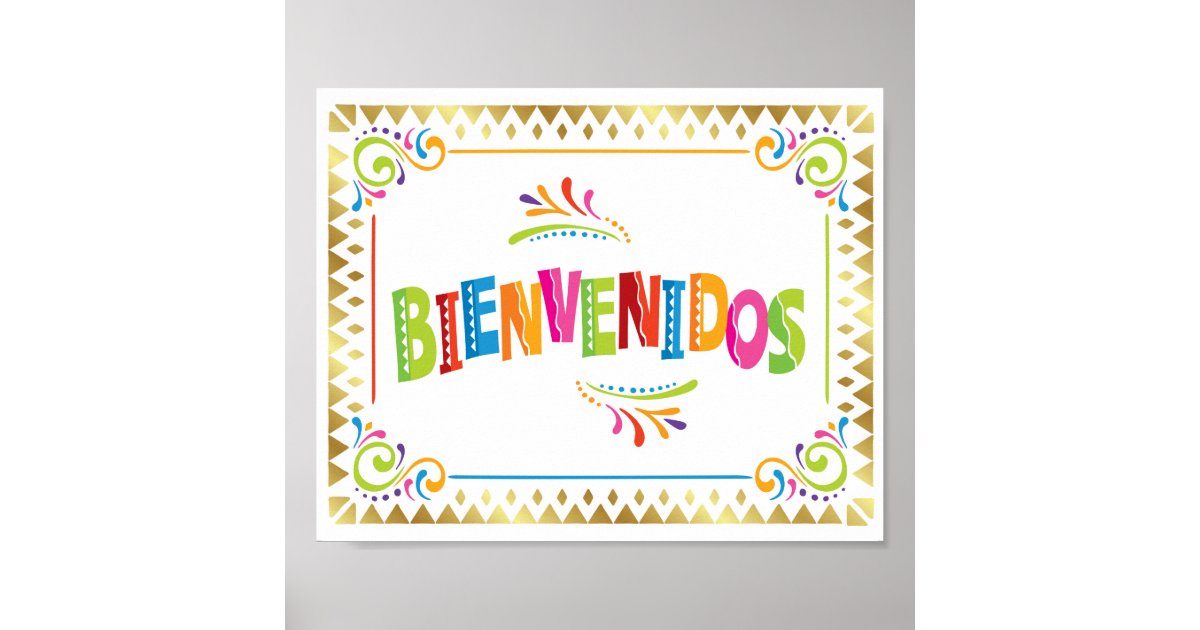 Impresión de Rótulo Fiesta BIENVENIDOS Fiesta | Zazzle.es