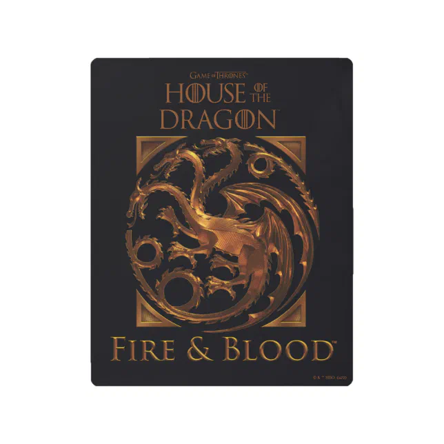 Impresión En Metal CASA DEL DRAGÓN | House Targaryen Sigil | Zazzle.es