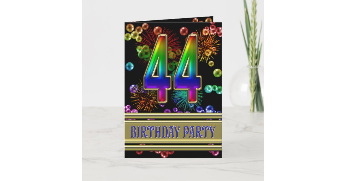 Invitación 44th Birthday party Invitation | Zazzle.es