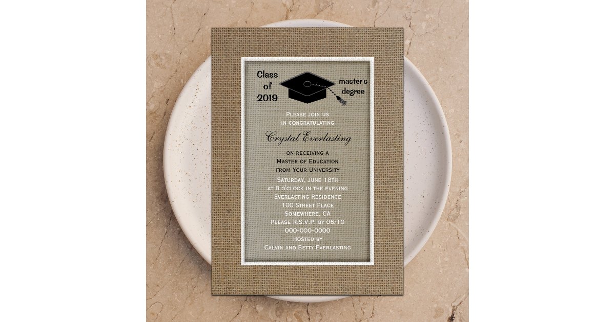 Invitación a graduación de máster | Zazzle.es