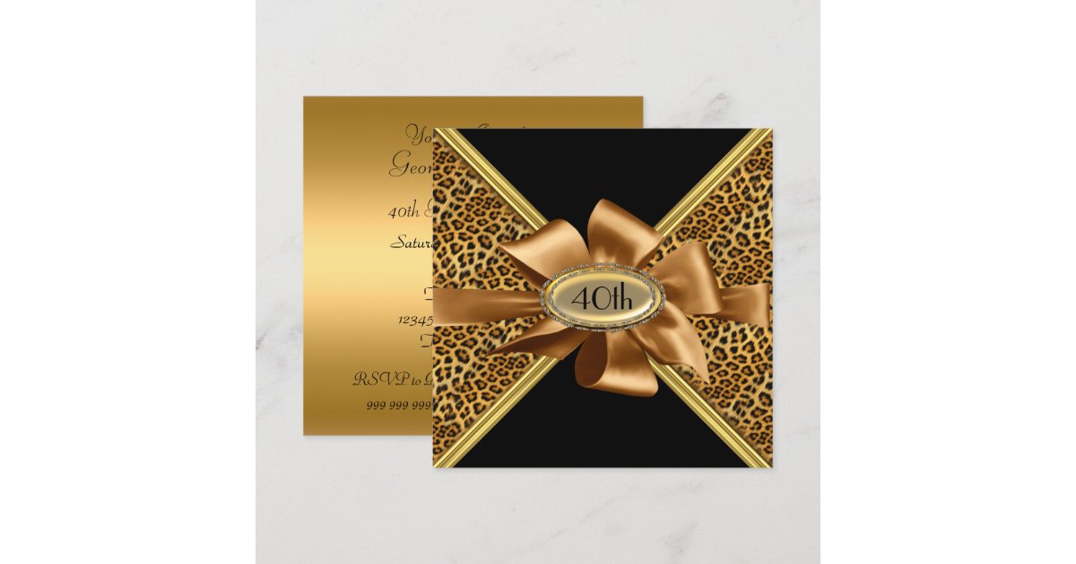 Invitación a la fiesta de cumpleaños de Leopard sk | Zazzle.es