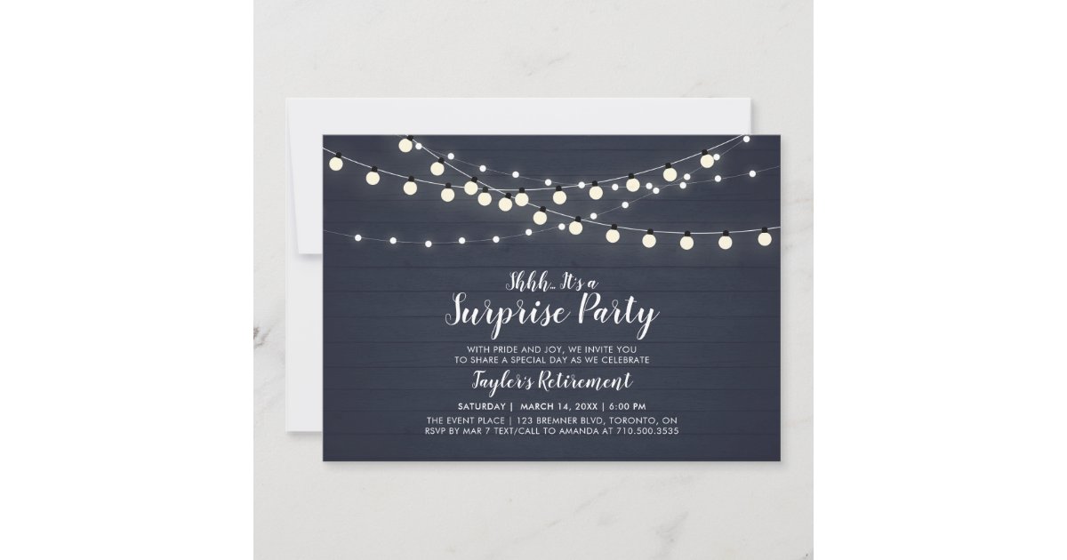 Invitación a la fiesta de retiro por sorpresa de l | Zazzle.es