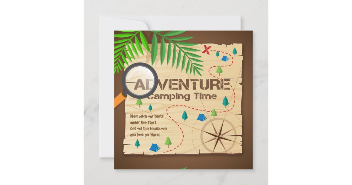 Invitación al campamento de aventura | Zazzle.es