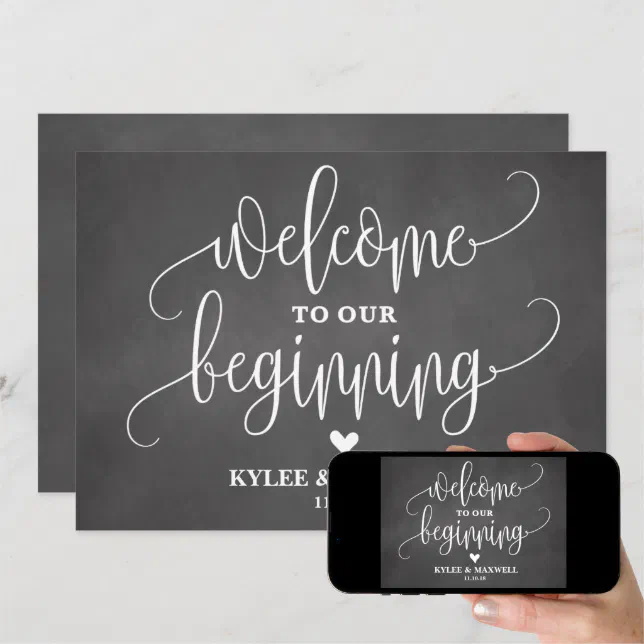 Invitación Bienvenidos a nuestro Rótulo de Bodas editables de | Zazzle.es