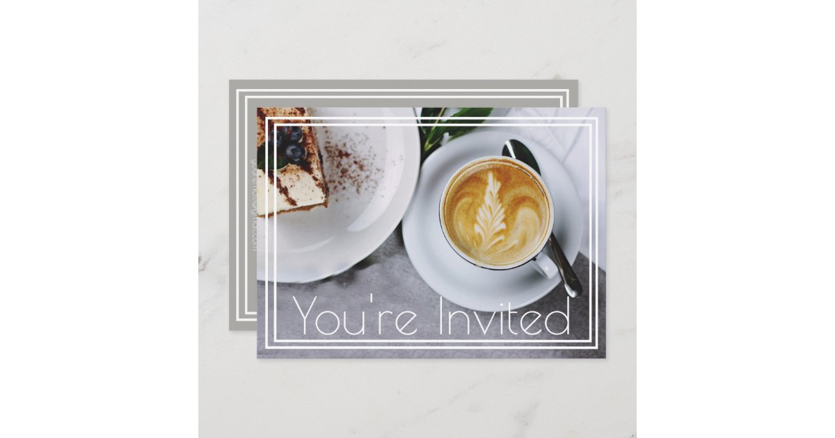 Invitación Café moderno por la mañana | Zazzle.es