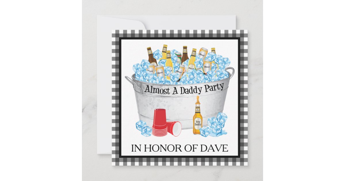 Invitación Casi un Fiesta de cerveza de Baby Shower de papi | Zazzle.es