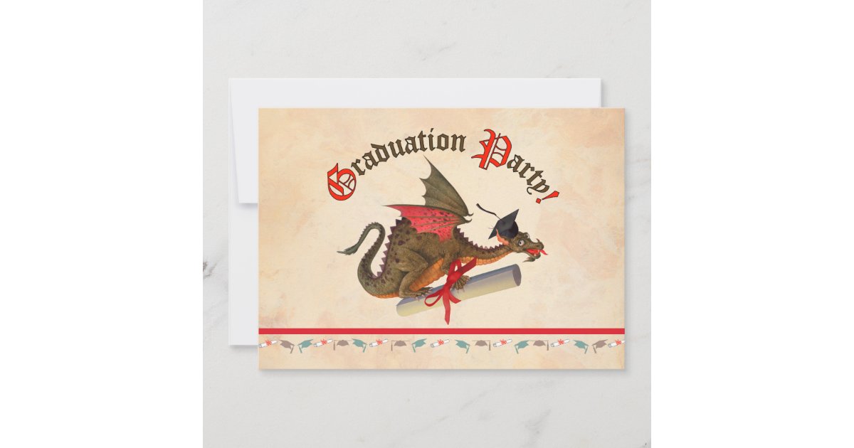 Invitación Celebración de la graduación de Dragon | Zazzle.es