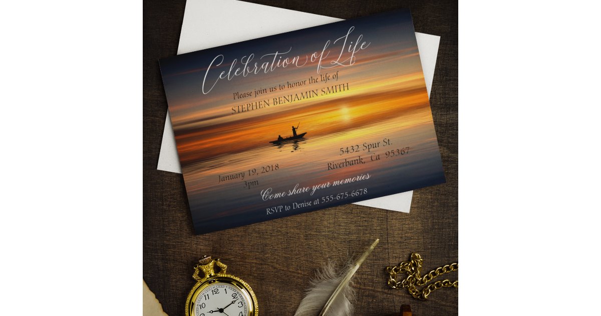 Invitación Celebración del amanecer del Sunset del lago de pe | Zazzle.es